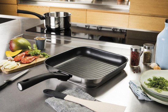 Pyrex Expert Touch Grillpan - 28 cm - RVS - Geschikt voor alle ...