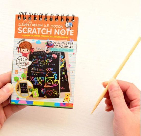 Scratch Art Notes | Magisch kladblok | Glitter | Rainbow Art | Mini ...