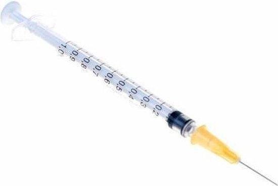 120 Insulinespuit Spuit met naald 1 ml – 25G x 5/8 Spuit 1 ml 25GA 5/8 ...
