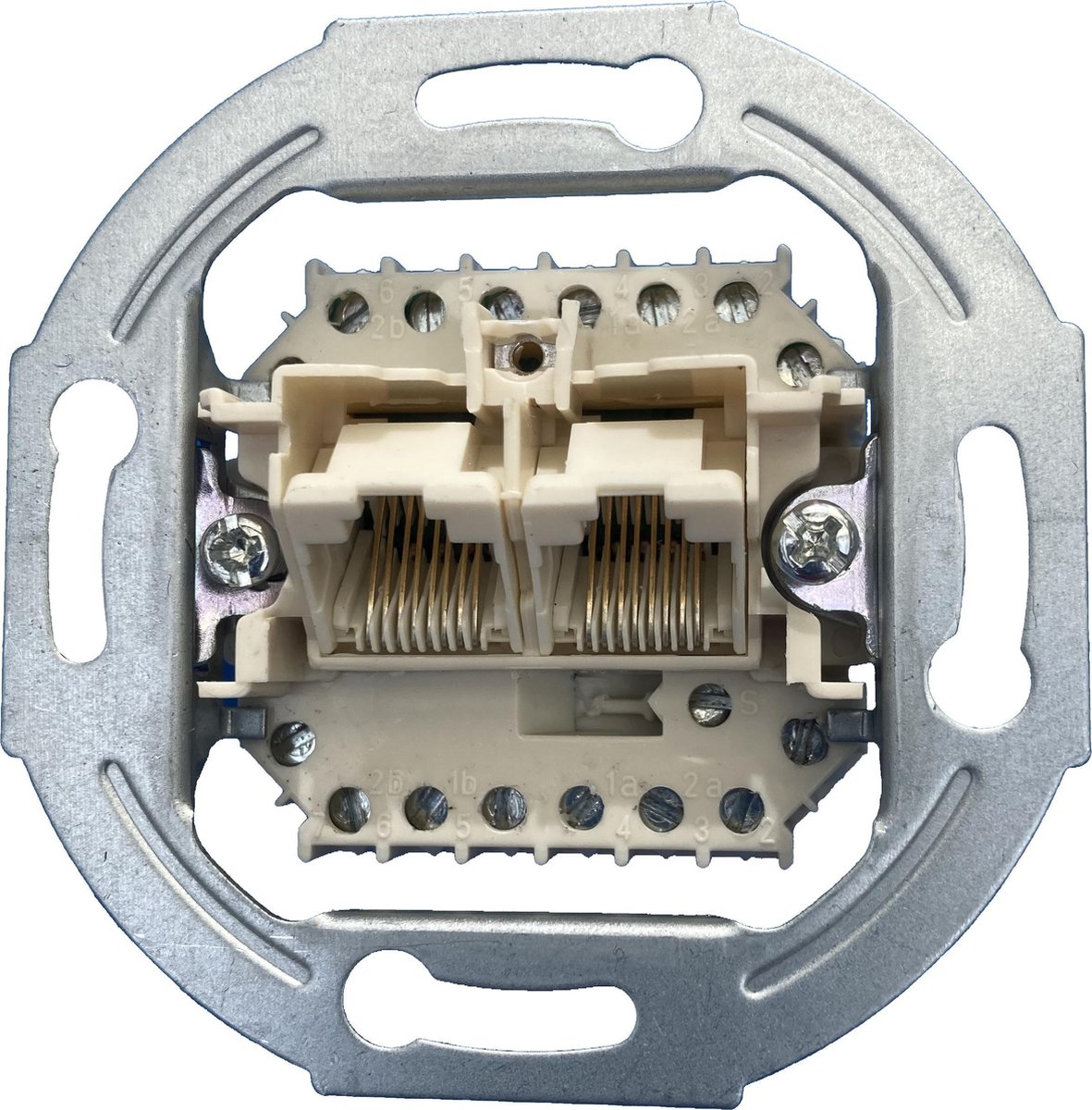 WANDCONTACTDOOS 2x UTP 8-polig modulair RJ45 - inbouw ...