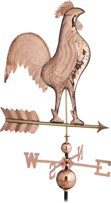 Relaxdays windhaan met pijl - windwijzer voor dak of tuin ...