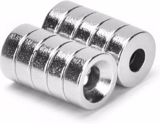 Super sterke ring magneten - 12 x 3 mm (10-stuks) - Rond - Neodymium ...
