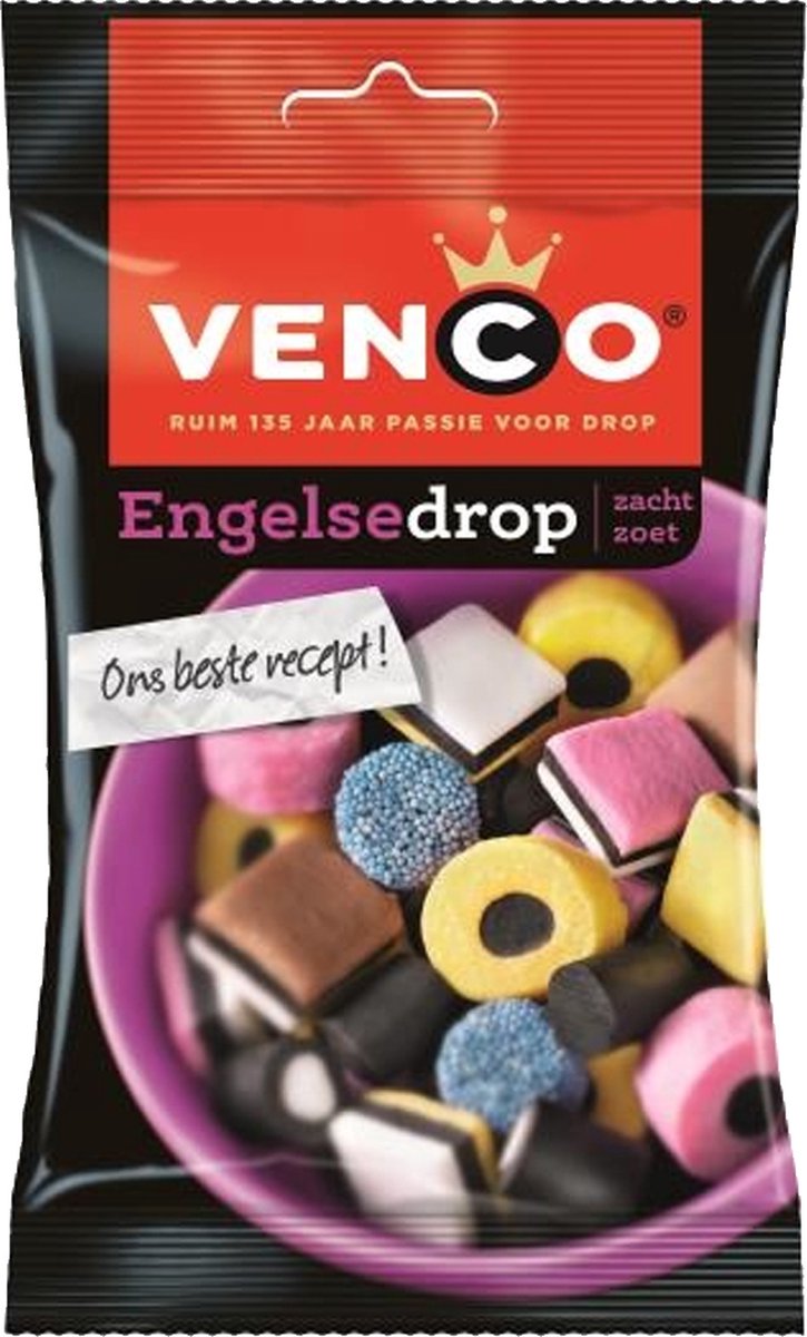 6 zakken Venco Engelse Drop á 127 gram - Voordeelverpakking Snoepgoed ...