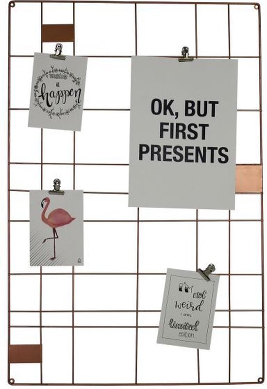 Metal Memo Rack 49x75 cm COPPER | bol.com