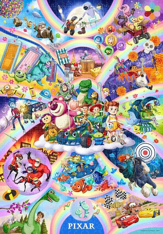 Disney legpuzzel Pixar Characters Popping Out! (1000 stukjes, canvas ...
