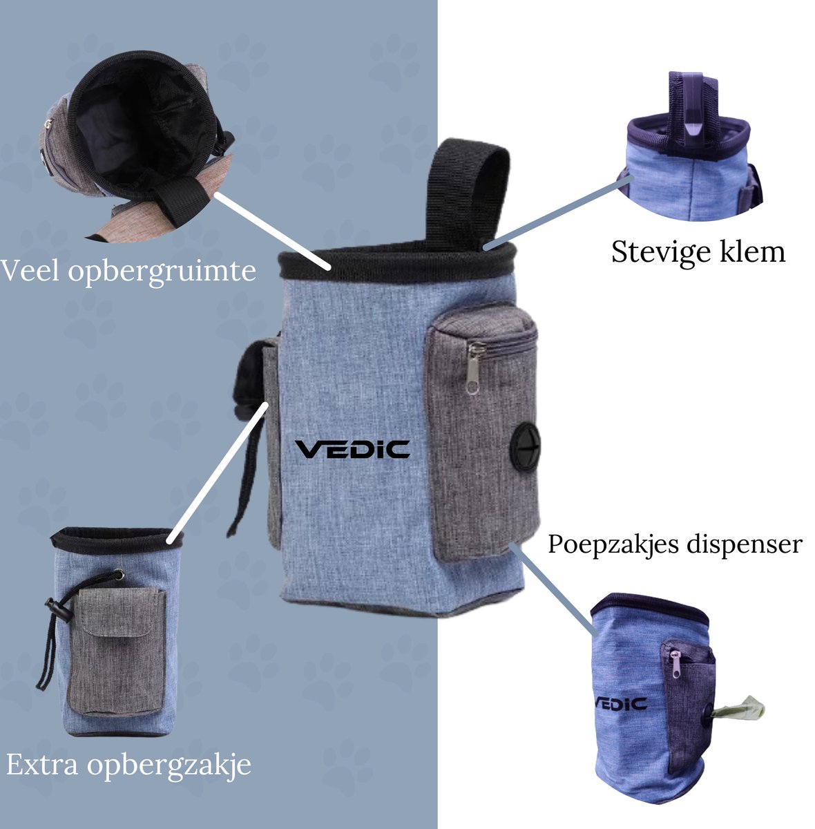 VEDIC® - Sac de Récompense pour Chiens Rouge - Sac de Dressage ...