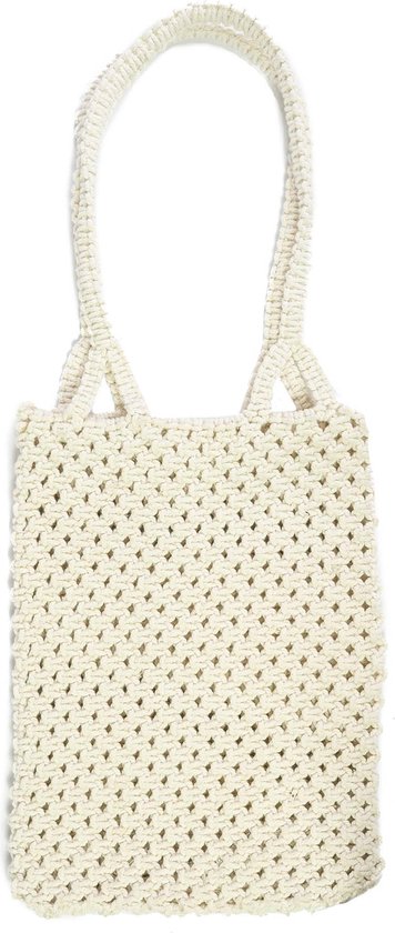 Gehaakte tas macrame wit | bol.com