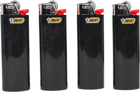 BIC Maxi J26 Aansteker / Aanstekers - Lighter - Zwart (4 stuks) | bol.com