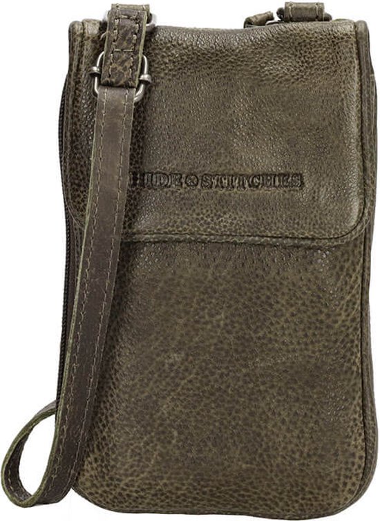 Hide & Stitches Paint Rock Telefoontasje - Leer - Crossbody Dames ...