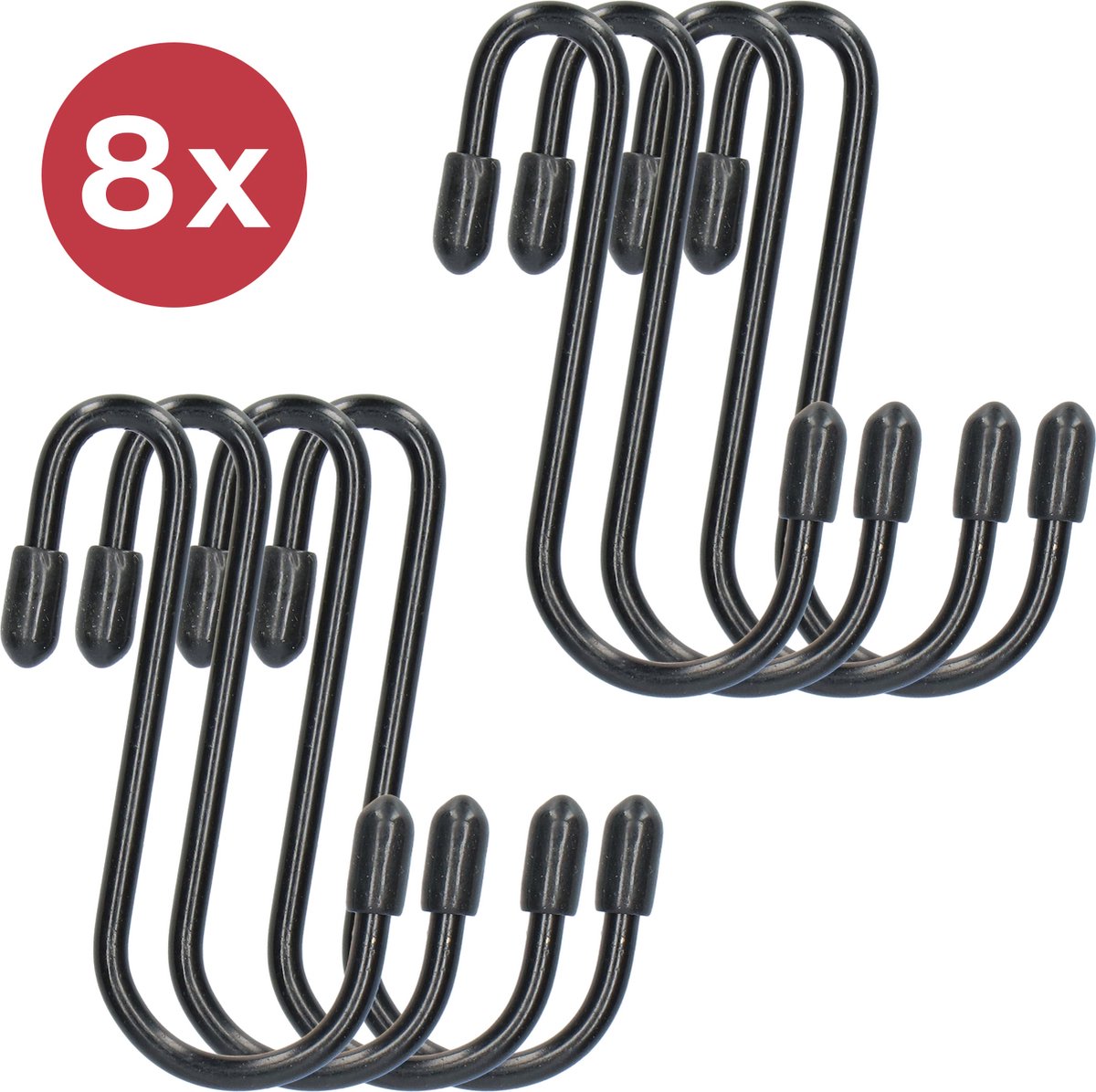 S Haken - S Haak - Ophanghaak - Haak - S Haakjes - 8 stuks - Zwart ...