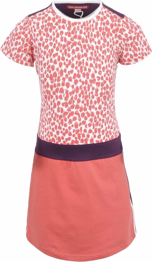 Love Station meisjes korte mouwen jurk Elisabeth Coral | bol.com