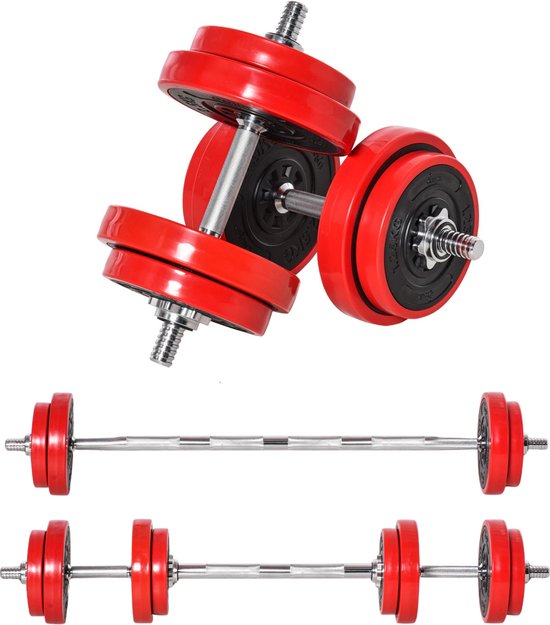 FitGoodz - Dumbbell set - Barbell set - Halter - Gewichten - Halterset ...