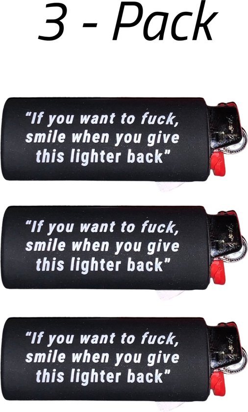 TEXT Lighter - Aansteker Hoesje - 3 Stuks - Grappige Tekst - Aanstekers ...