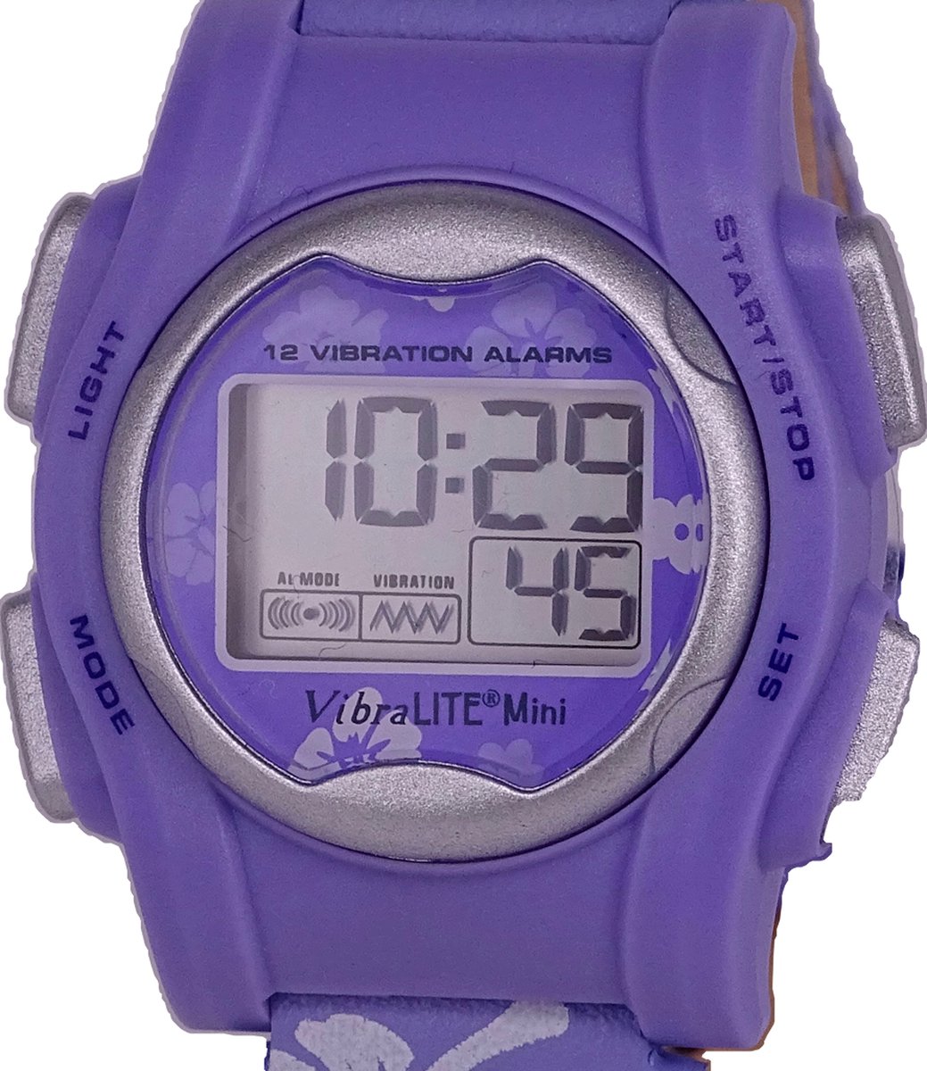 Herinneringshorloge-plashorloge-Vibralite Mini -12 alarmen - lila ...