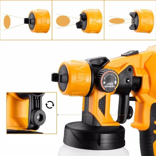 Deko® Elektrische Verfspuit - Draadloze Verfspuit - Verfspuit Pistool ...