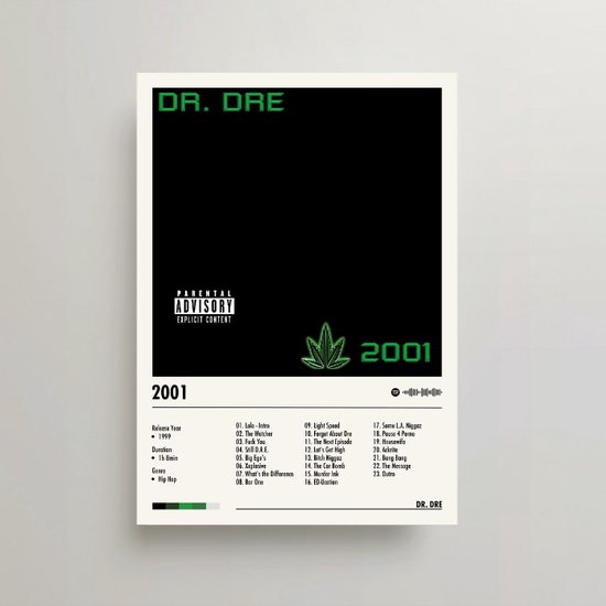 Dr. Dre Poster - 2001 Album Cover Poster - Dr. Dre LP - A3 - Dr. Dre ...