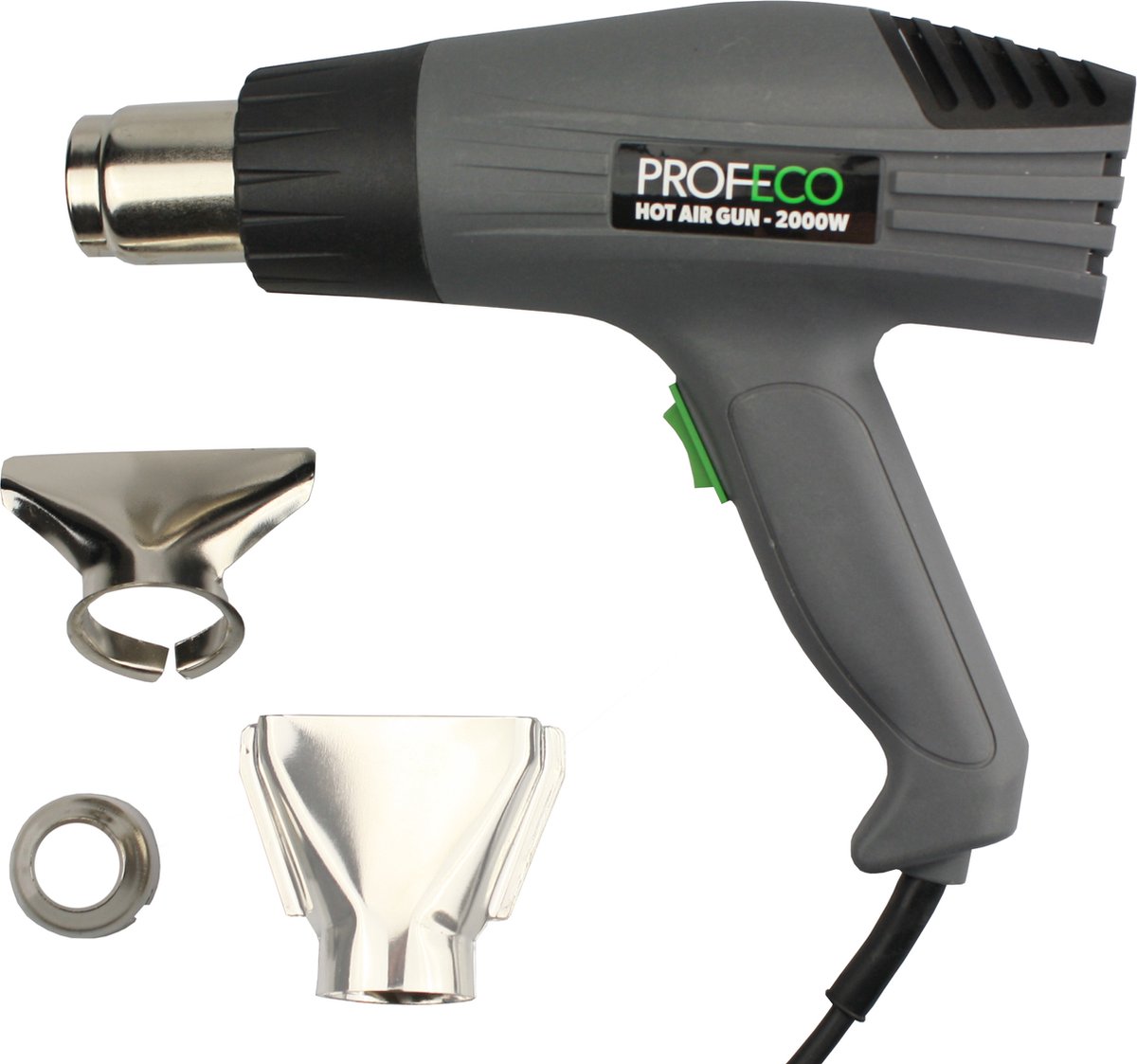 Profeco heteluchtpistool 2000W - Heatgun - Warmtepistool - Regelbaar; 450 tot 600 ºC. | bol