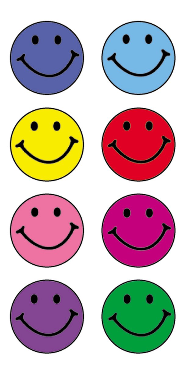 Kleine Smiley Stickers | 8 Vel Smiley Stickers | 704 Stickers Gekleurde ...