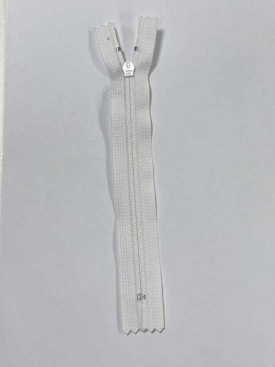 broek rits met rem, wit spiraal - 18 cm lang, niet deelbaar | bol.com