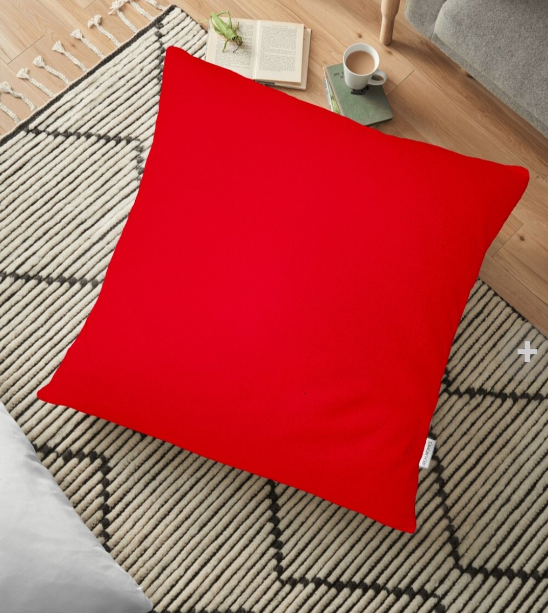 Kussenhoes - Effen rood - 70x70 cm - Vloerkussen -Kussenloop | bol.com