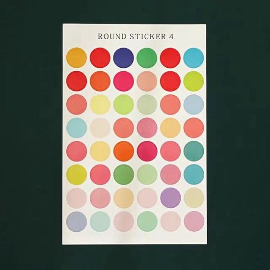 Rondjes Stickers - Gekleurde Ronde Stickers - Kleine Kleur Dot Sticker ...