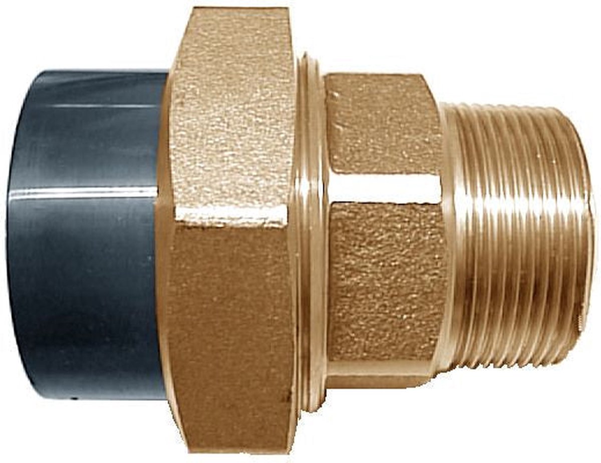 3-delige Koppeling 50mm Messing PVC | bol.com