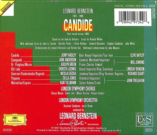 Candide, Leonard Bernstein | Muziek | bol