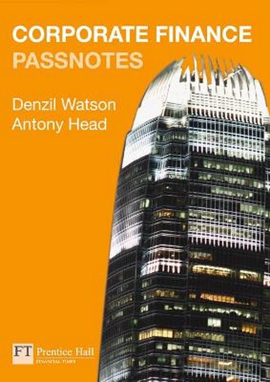 Corporate Finance Passnotes | 9780273725268 | Denzil Watson | Boeken ...