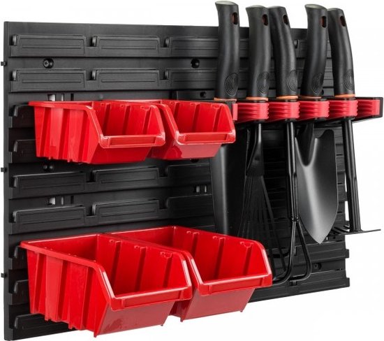 Gereedschapsbord 57,5 x 39 cm + 4 stapelbakjes + gereedschapshouder | bol