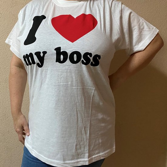 T-shirt - I "love" my boss - funartikel | bol.com