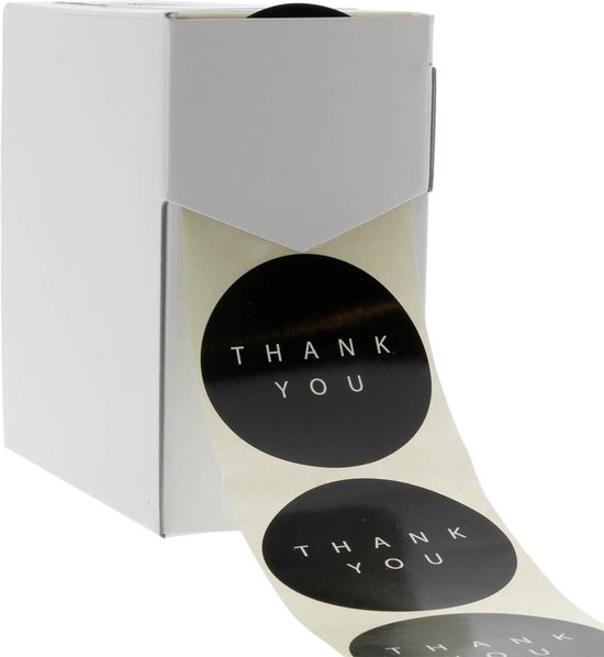Cadeau stickers - 500 stuks - 500x sticker 'Thank You' 50mm - 50 mm - Stickers... | bol.com