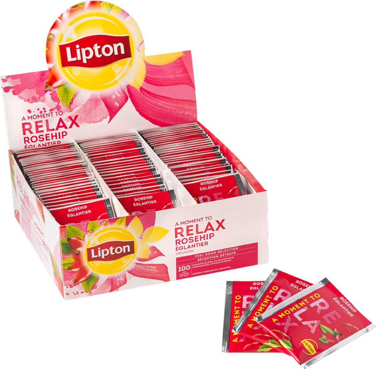 Lipton thee, Rozebottel, Infusion, doos van 100 zakjes | bol