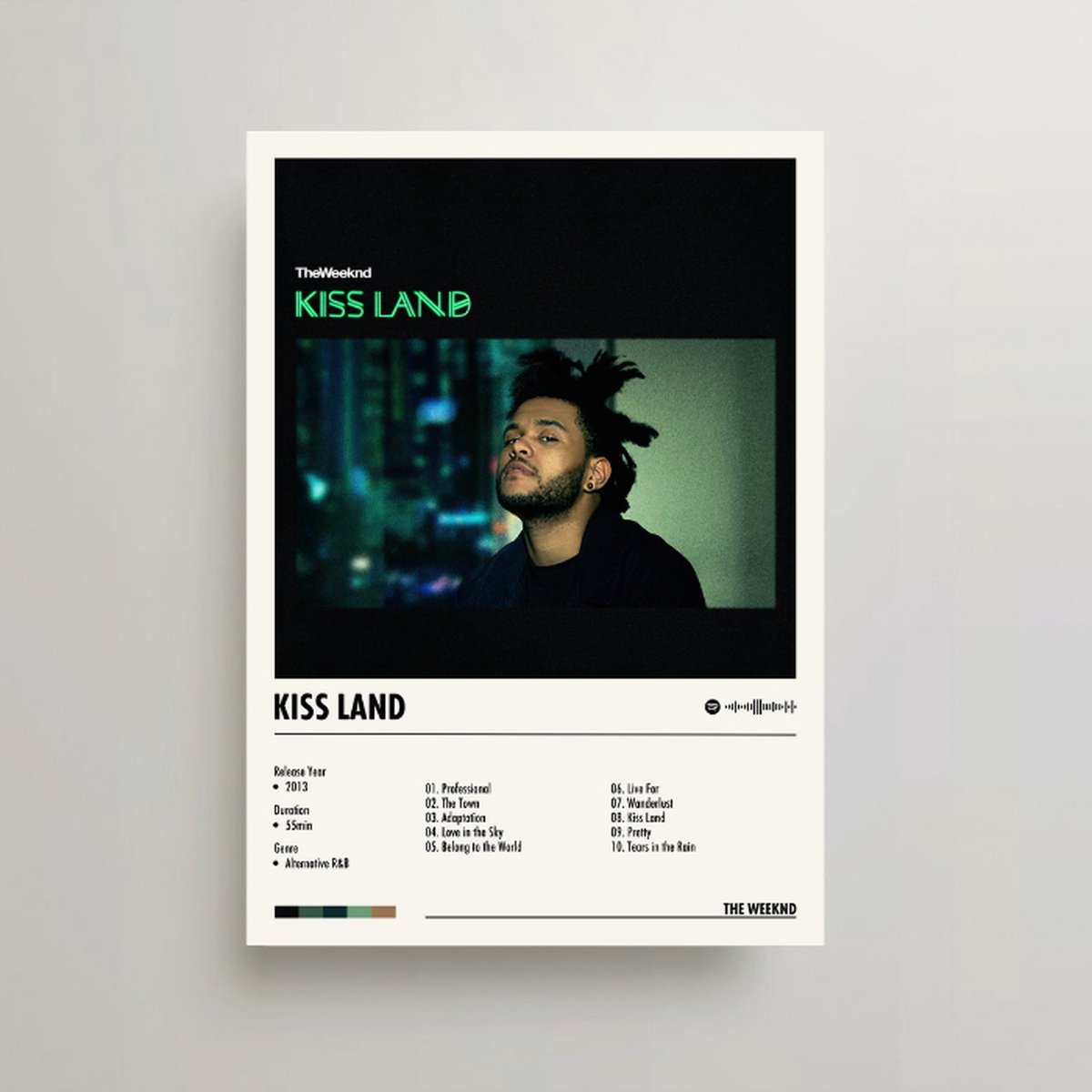 The Weeknd Poster - Kiss Land Album Cover Poster - The Weeknd LP - A3 ...