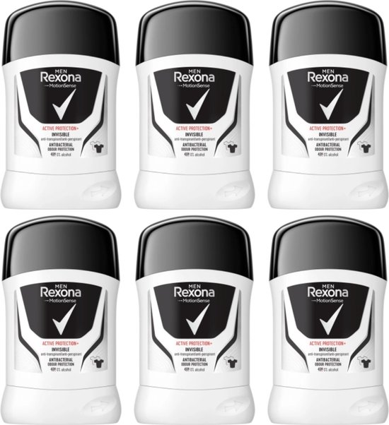 Rexona Men Active Protection Plus Invisible 6 x 50 ml Deo Stick ...
