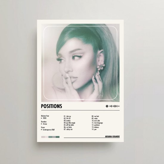 Ariana Grande Poster - Positions Album Cover Poster - Ariana Grande LP ...