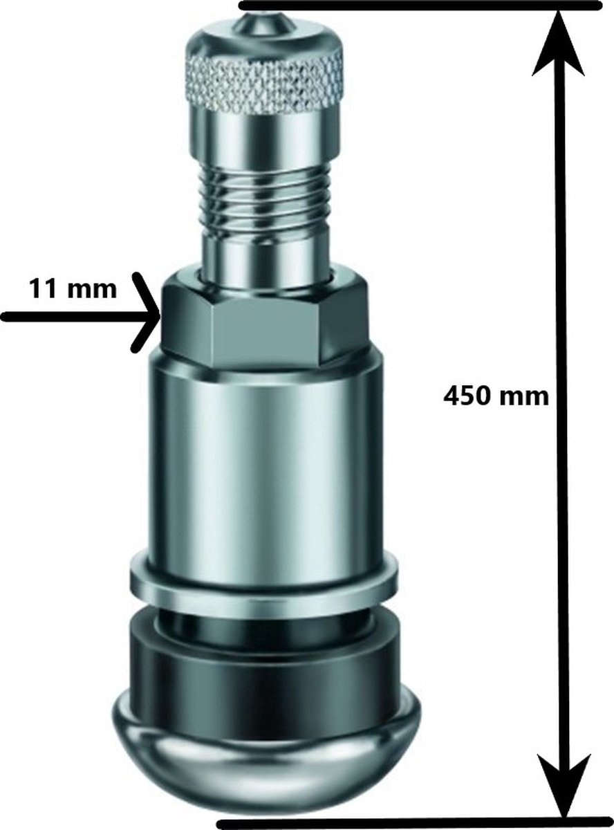 4 hoge druk RVS Alligator metaal/ijzer auto ventiel 11,5mm met auto ...