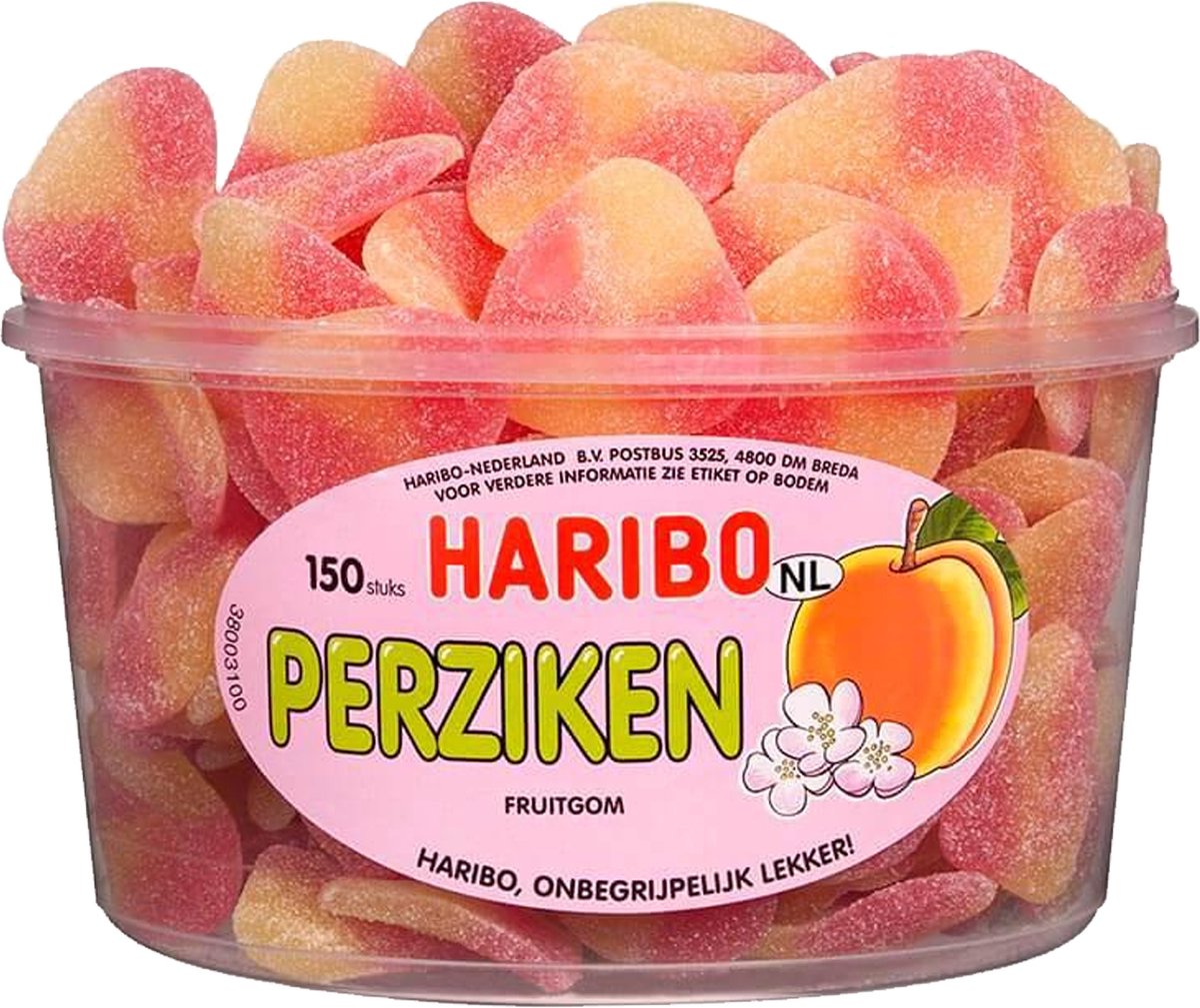 3 silo's Haribo Perziken á 150 stuks - Voordeelverpakking Snoepgoed ...
