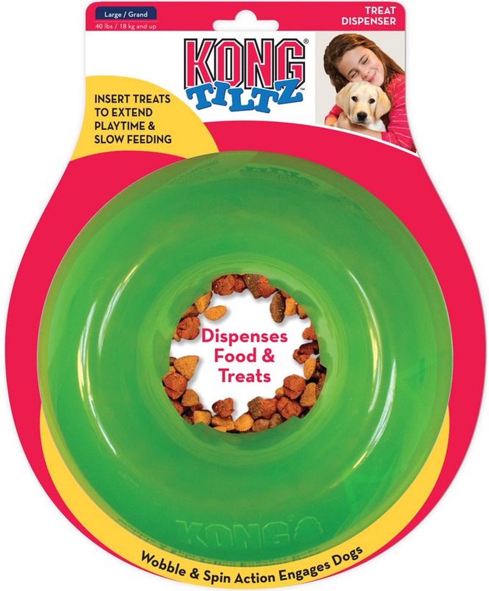 Kong - Hondenspeelgoed en Voerbak Tiltz - S - 18 x 18 x 10 cm | bol.com