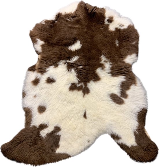 Euroskins Schapenvacht Vloerkleed Bruin Wit - 87x73cm - Flesly | bol