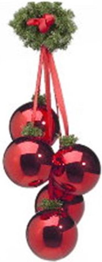 Kerstballen set. hangend 15 cm - Rood | bol