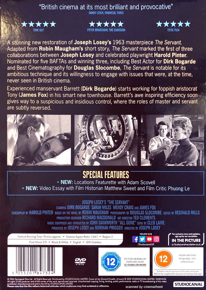 Servant (DVD) (Dvd), Dirk Bogarde | Dvd's | bol.com