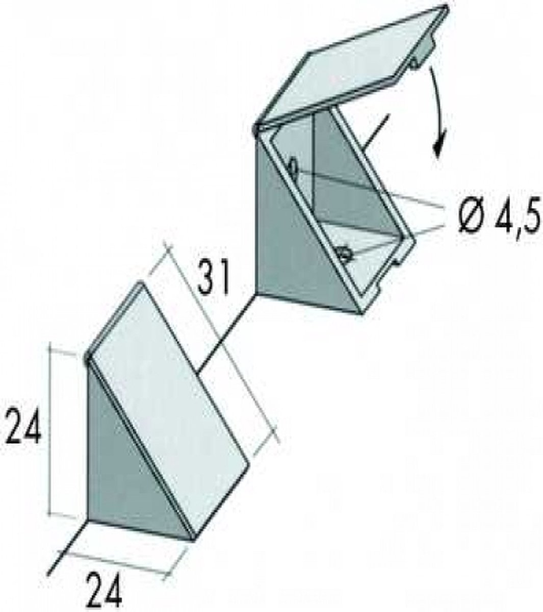 Eleganca verbindingshoek kunststof wit - 25 stuks - kastverbinders ...