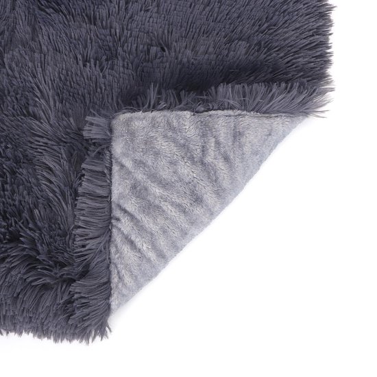 Nobleza Fluffy kussen voor hond en kat - Hondenkussen donkergrijs ...