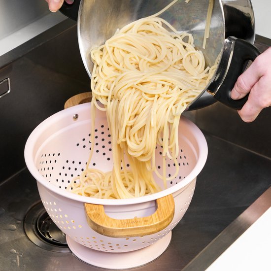 Navaris vergiet van roestvrij staal - 2,8 liter - Metalen vergiet met ...