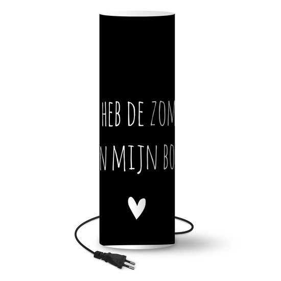 Lamp - Nachtlampje - Tafellamp slaapkamer - Quotes - Ik heb de zomer in ...