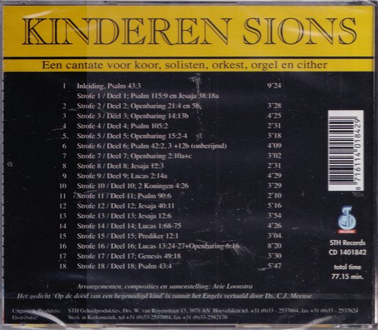 Kinderen Sions - Arie Loonstra, Arie Loonstra | CD (album) | Muziek | bol