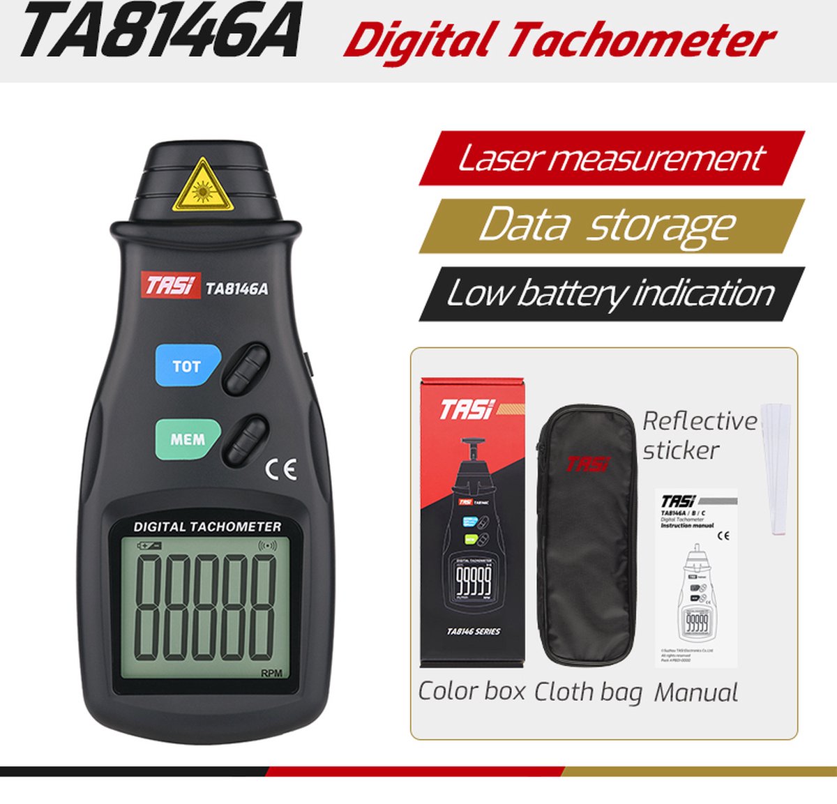 Professionele - Tachometer - RPM meter - Toerentalmeter - Toerenteller ...