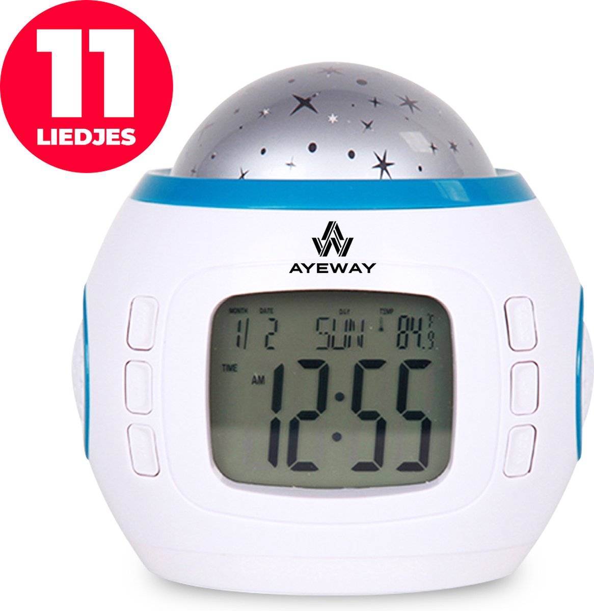 AyeSleep Slaaptrainer voor Kinderen – Wekker met Projectie – Digitale ...
