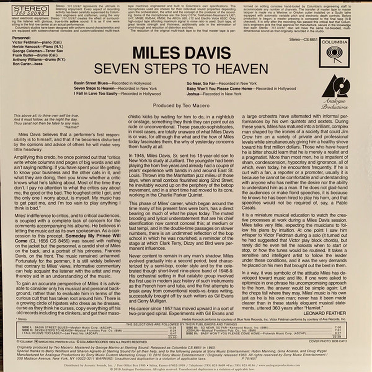 Seven Steps to Heaven – HQ 2LP 45rpm – 180 gram, Miles Davis | LP (album) | Muziek | bol.com