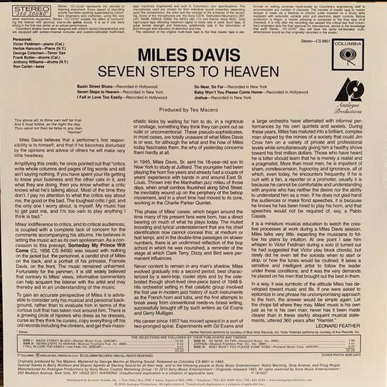 Seven Steps to Heaven – HQ 2LP 45rpm – 180 gram, Miles Davis | LP (album) | Muziek | bol.com